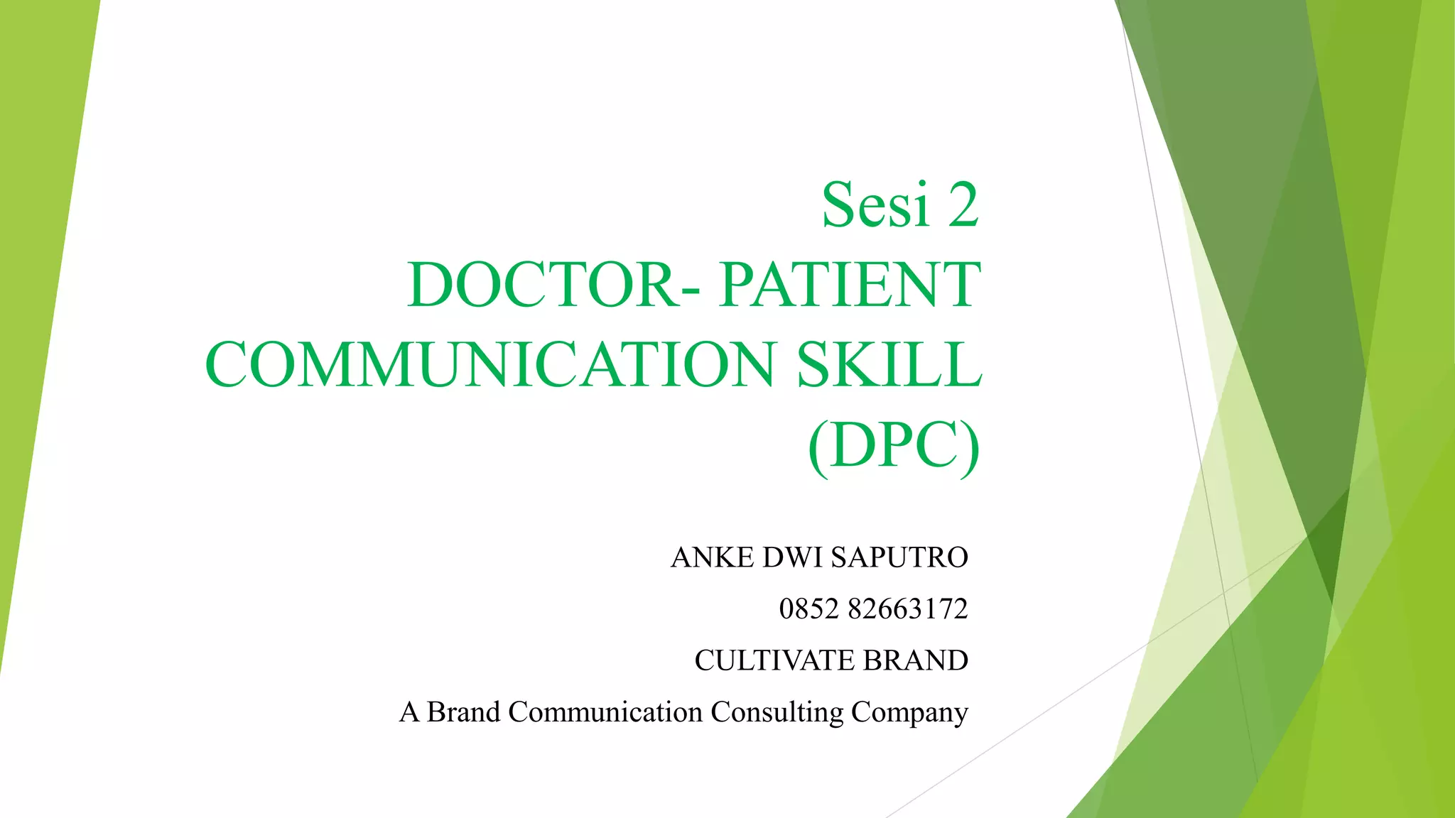 Doctor patient communication | PPTX