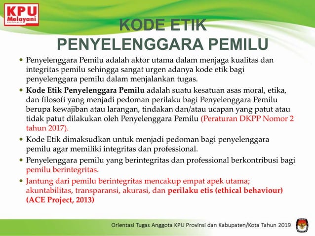 Sesi 2 etika penyelenggara pemilu | PPT