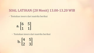 Sesi 2 invers matriks | PDF