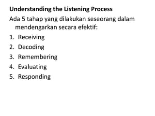 COMMUNICATION INTEAMS AND MASTERING LISTENING AND NONVERBAL ...