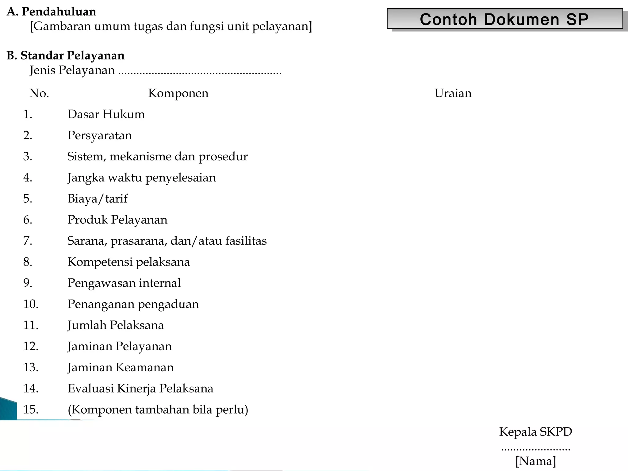 Standar Operasional Prosedur, Standar Pelayanan dan Percepatan Reformasi Birokrasi | PPT