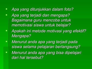 Bagaimana Memotivasi Siswa - PPT | PPT