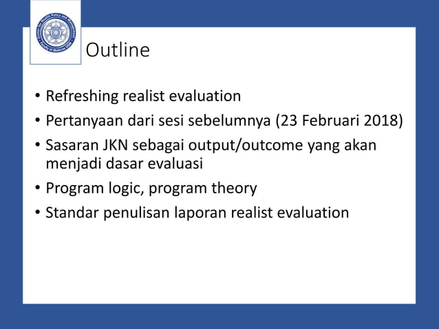 mapping program dan teori | PPT