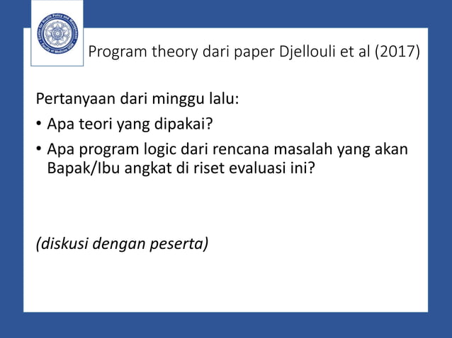 mapping program dan teori | PPT