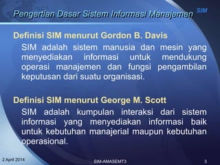 Sesi3 Sistem Informasi MAnajemen (SIM) | PPT