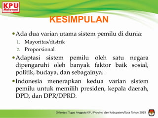 Sesi 4 sistem pemilu di indonesia | PPT