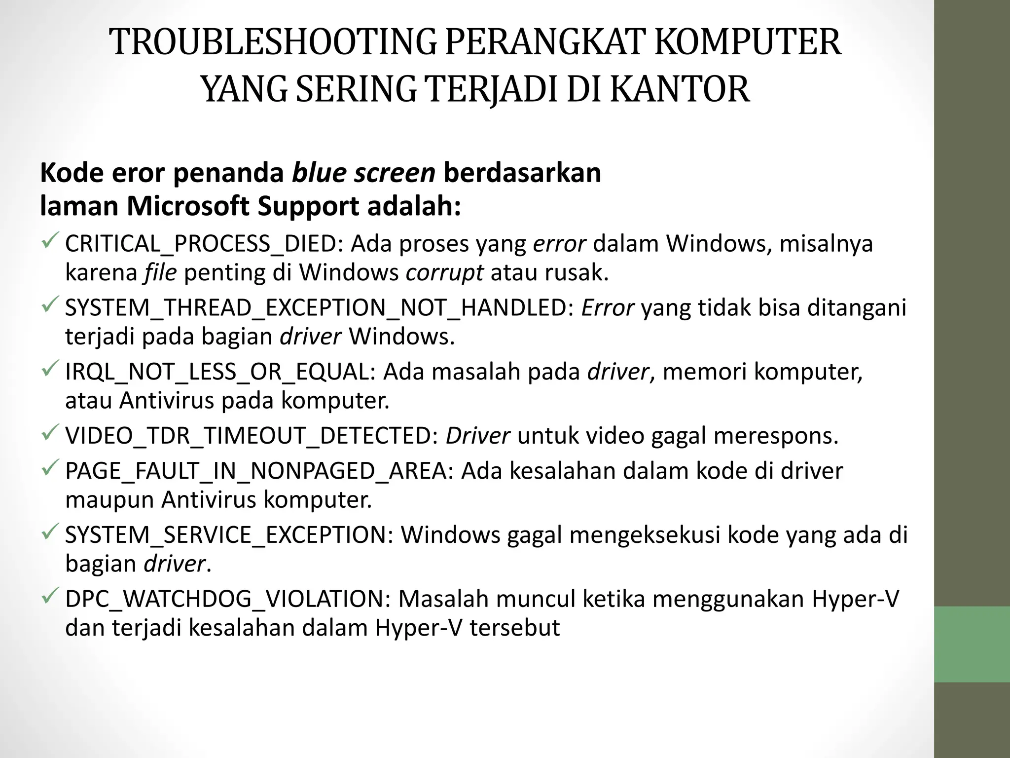 SESI 5-Teknik Perbaikan pada Troubleshooting pada Perangkat Komputer.pptx