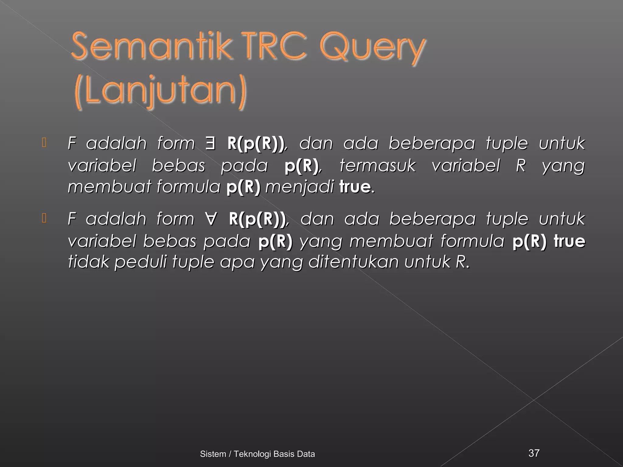 aljabar kalkulus dan relasional | PPT