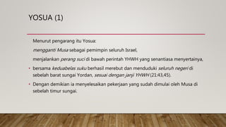 Sesi 5 introduksi dan teologi kitab yosua | PPTX