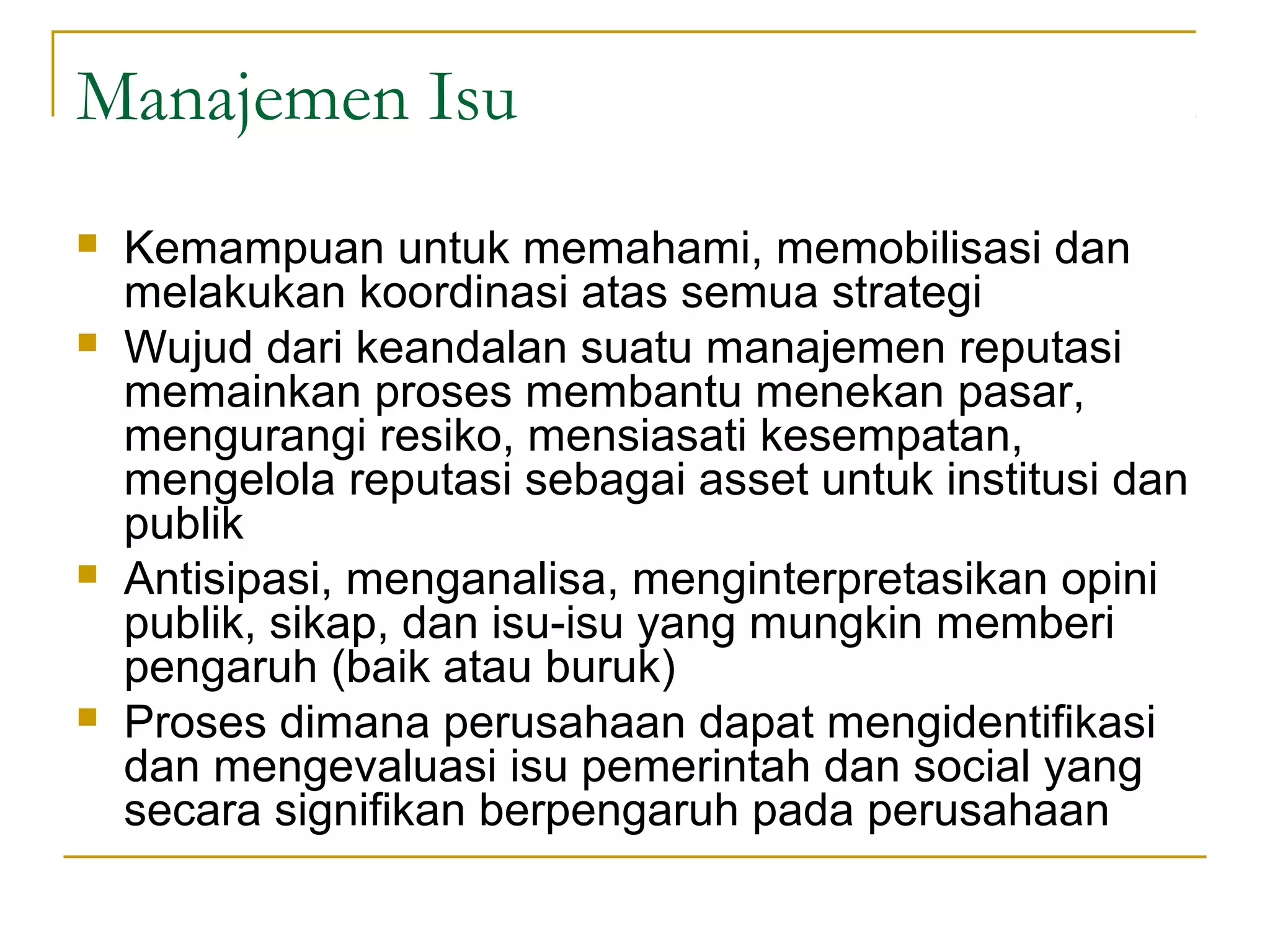 Sesi 6 manajemen isu | PPT