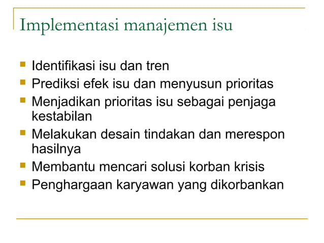Sesi 6 manajemen isu | PPT