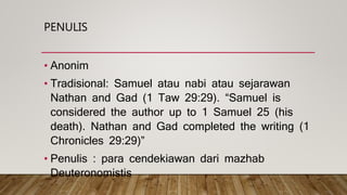 Sesi 7. Kitab Samuel dan monarki di Israel.pptx | Christianity ...