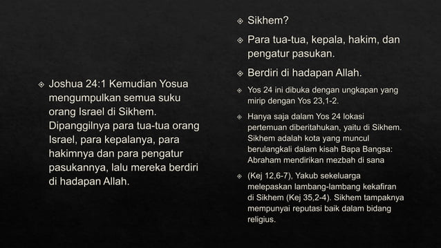 Sesi 7a interpretasi yosua sikhem | PPT