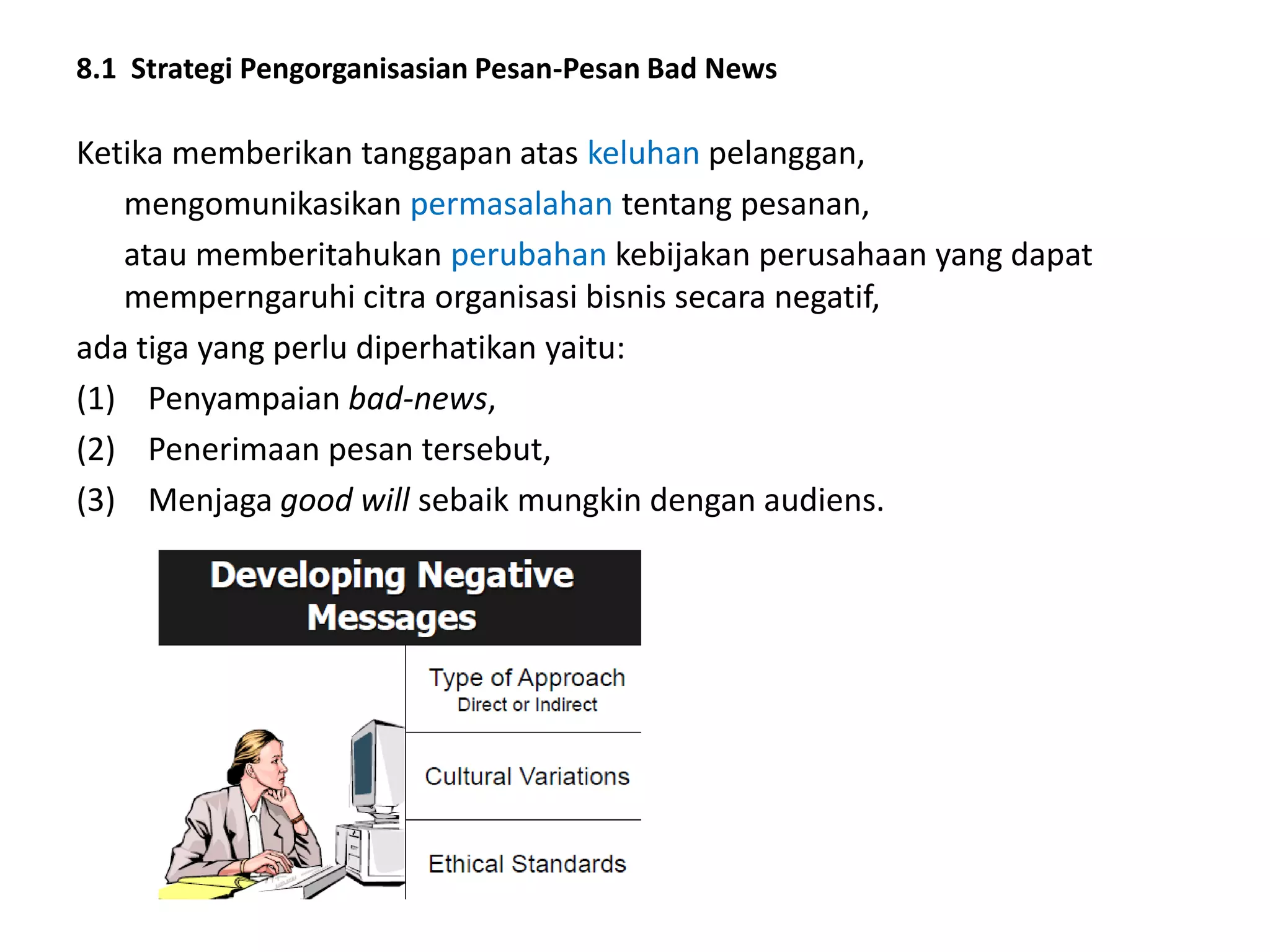 Penulisan Bad News (Writing bad news in business communication class) | PDF