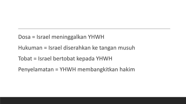 Sesi 8 introduksi kitab hakim hakim 1 | PPT