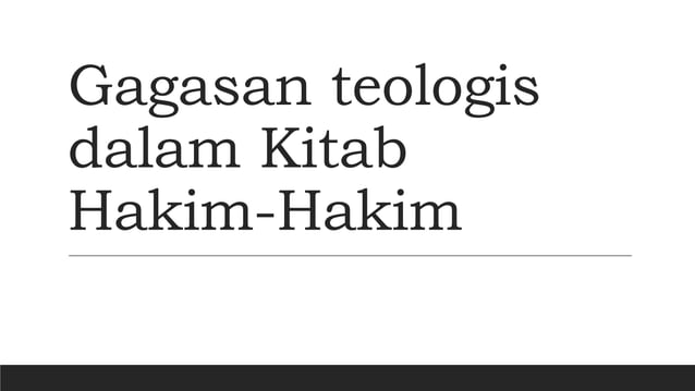 Sesi 8 introduksi kitab hakim hakim 1 | PPT