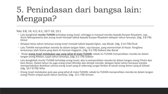 Sesi 8 introduksi kitab hakim hakim 1 | PPT