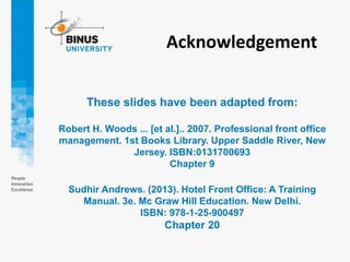 PPT Sesi 9 guest relation + handling complaint | PPTX