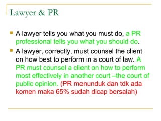 PR and the law | PPT