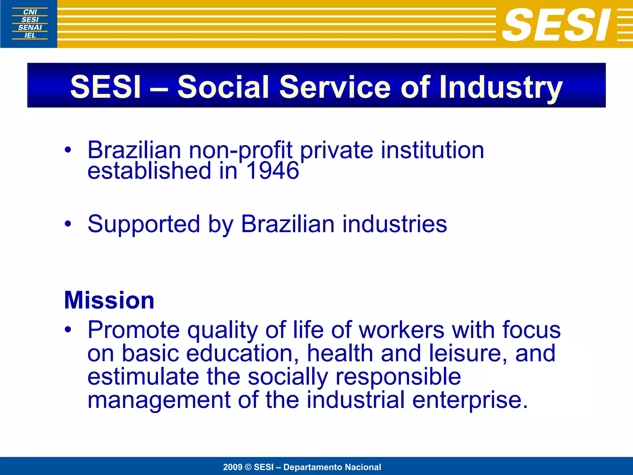 Sesi Healthy Industry Programme Who Oct2009 V4 | PPT