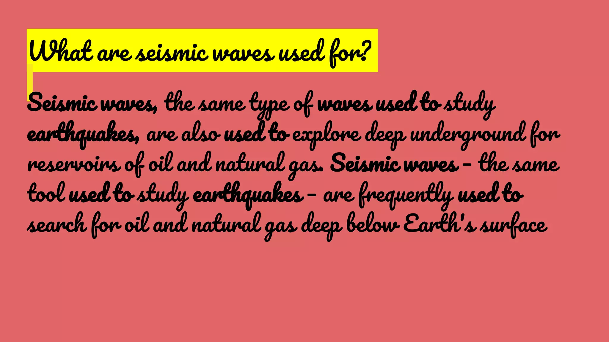 Sesimic waves | PPTX