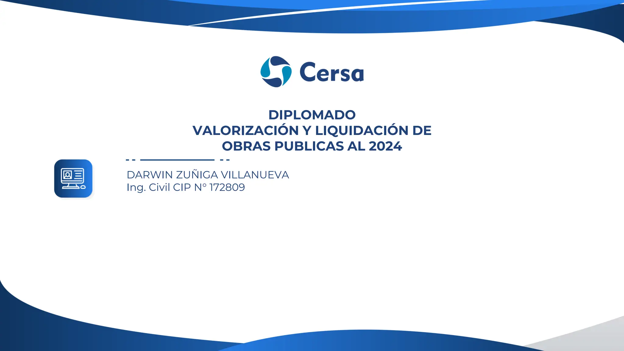 Sesión 02 TIPOS DE VALORIZACIONES CURSO Cersa | PPT