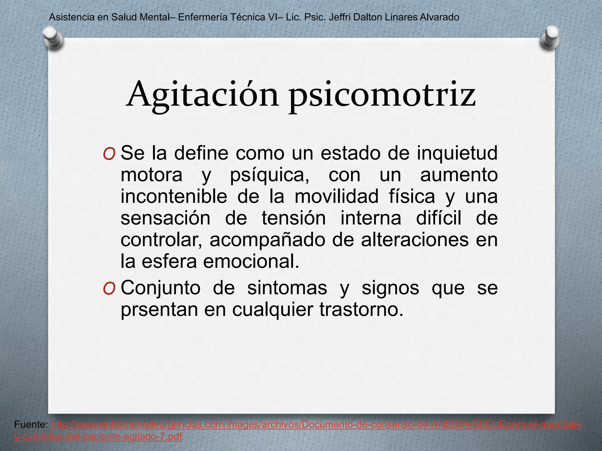 sesión 25 Asistencia en Salud Metal - Agitación Psicomotriz.pptx