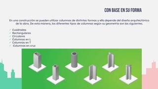 Procedimientos constructivos superestructura, columnas | PPTX