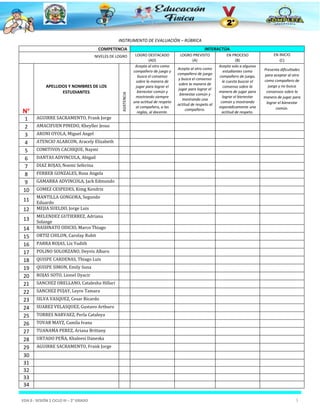 SESIÓN 2 EDA CERO III PARA EDUCACION FISICA | PDF