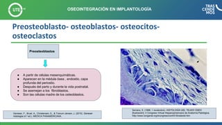 Sesión 2,Osteointegración en Implantología. | PPTX