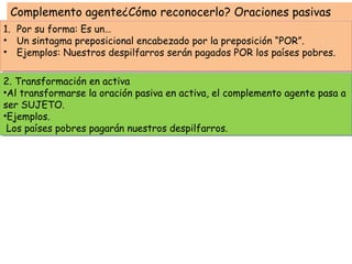 Tema 3. Gramática. Los complementos verbales | PPT