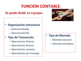 Sesión 3 organizacion y funcion contable. | PPT