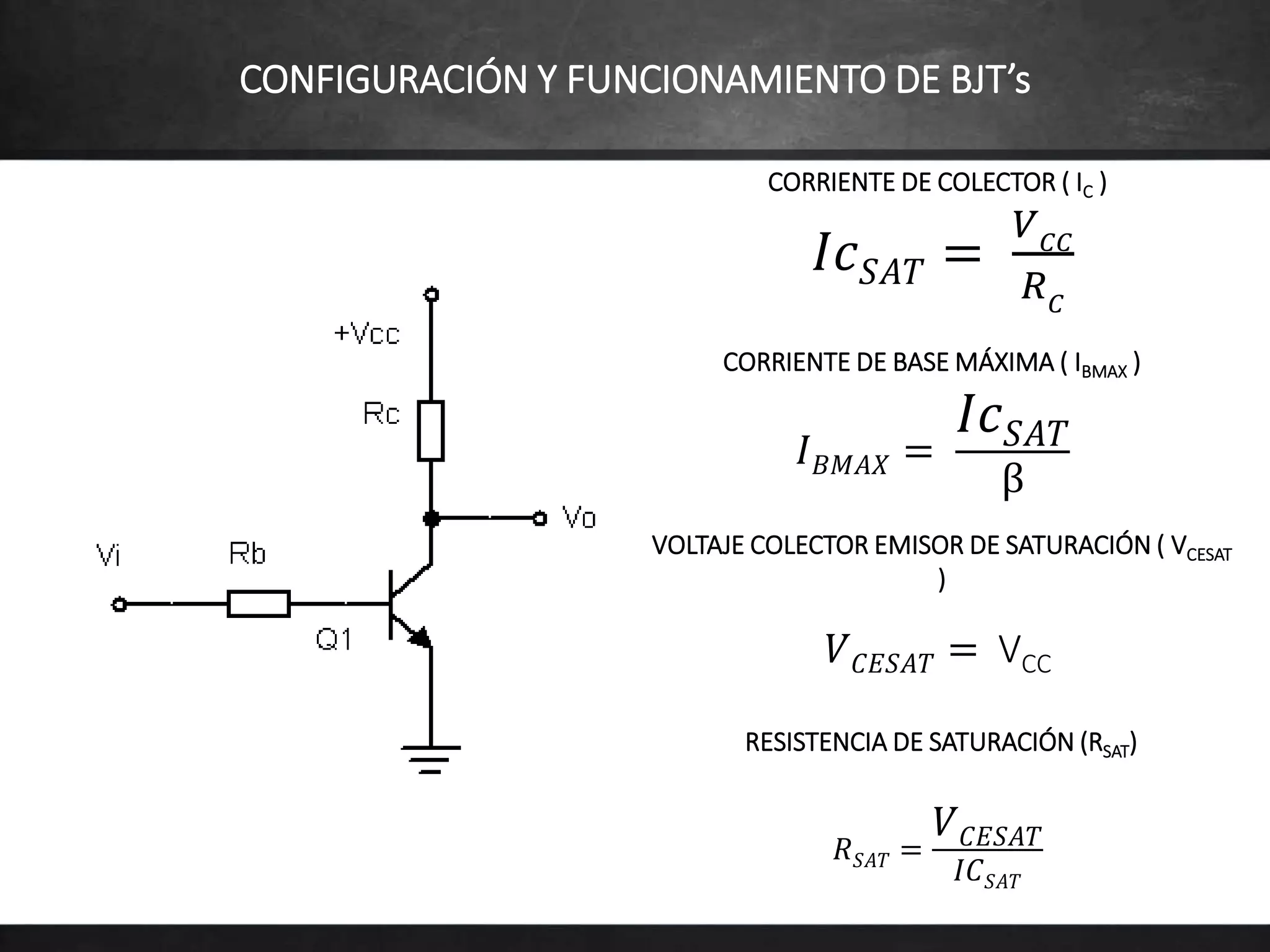 Teoría Básica de Transistores BJT | PPTX