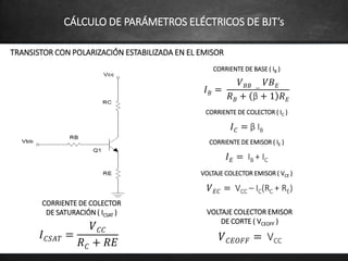 Teoría Básica de Transistores BJT | PPTX