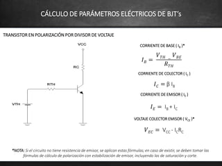 Teoría Básica de Transistores BJT | PPTX