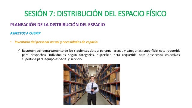 Sesión 8. distribucion del espacio fisico