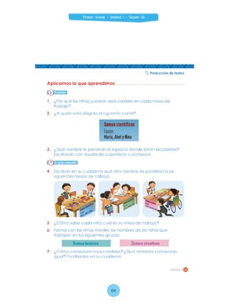 Sesión de Aprendizaje 06 de Unidad Didáctica 01 del Área de ...