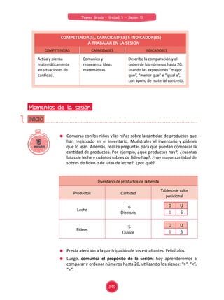 Sesión de Aprendizaje 10 de Unidad Didáctica 03 del Área de Matemática ...