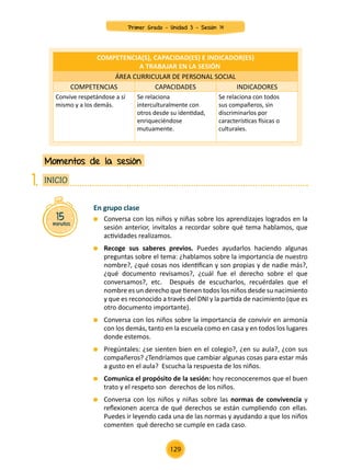 Sesión de Aprendizaje 14 de Unidad Didáctica 03 del Área de Personal ...