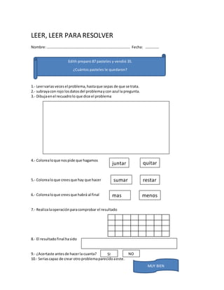 Sesión de aprendizaje resolvemos problemas 03 06 2014 | DOCX