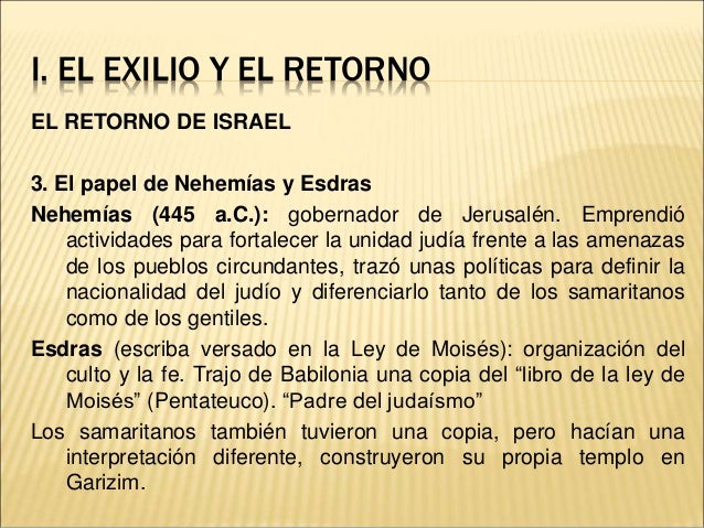 Sesión IV.Desde el exilio hasta Jesucristo