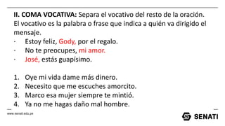 USO DEL PUNTO Y LA COMA | PPTX