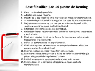 Filosofía y principios de la calidad | PPTX