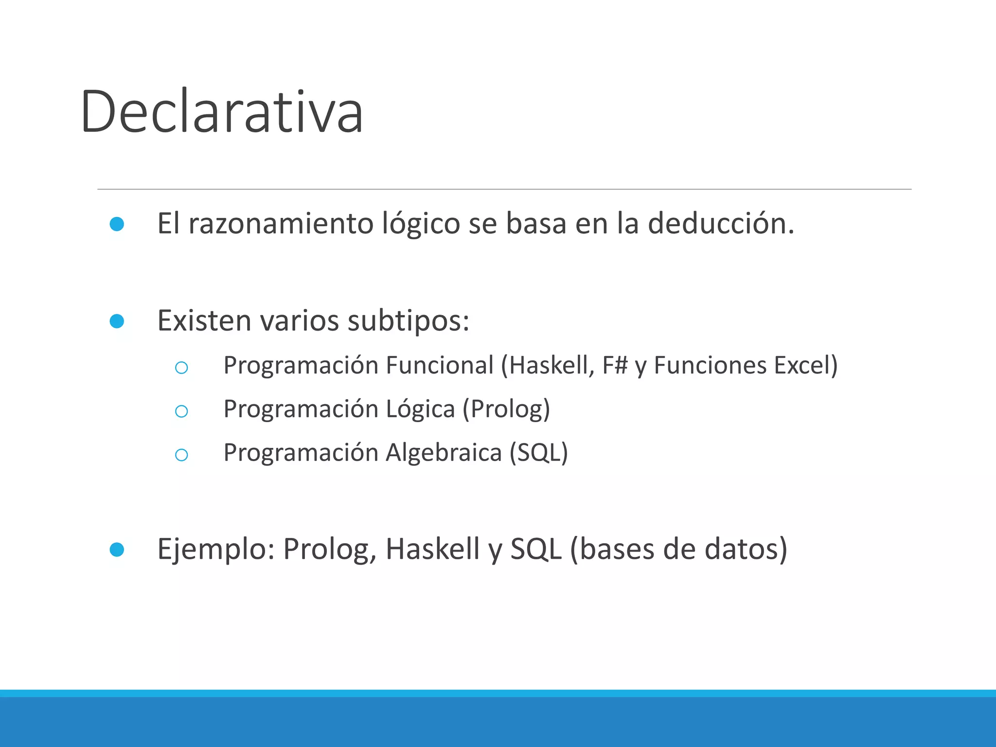 Paradigmas de programación | PPTX | Programming Languages | Computing