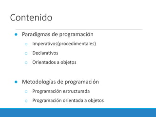 Paradigmas de programación | PPTX | Programming Languages | Computing