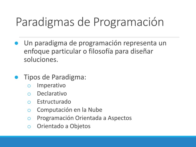 Paradigmas de programación | PPTX | Programming Languages | Computing