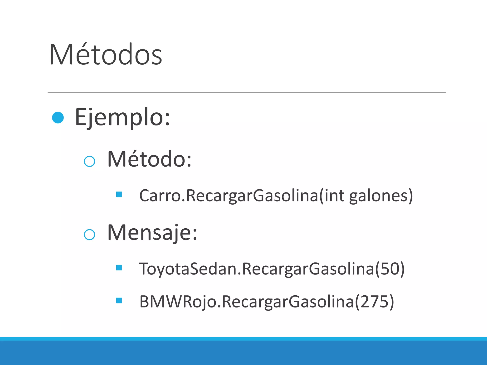 Programación Orientada a Objetos - atributos y métodos | PPTX
