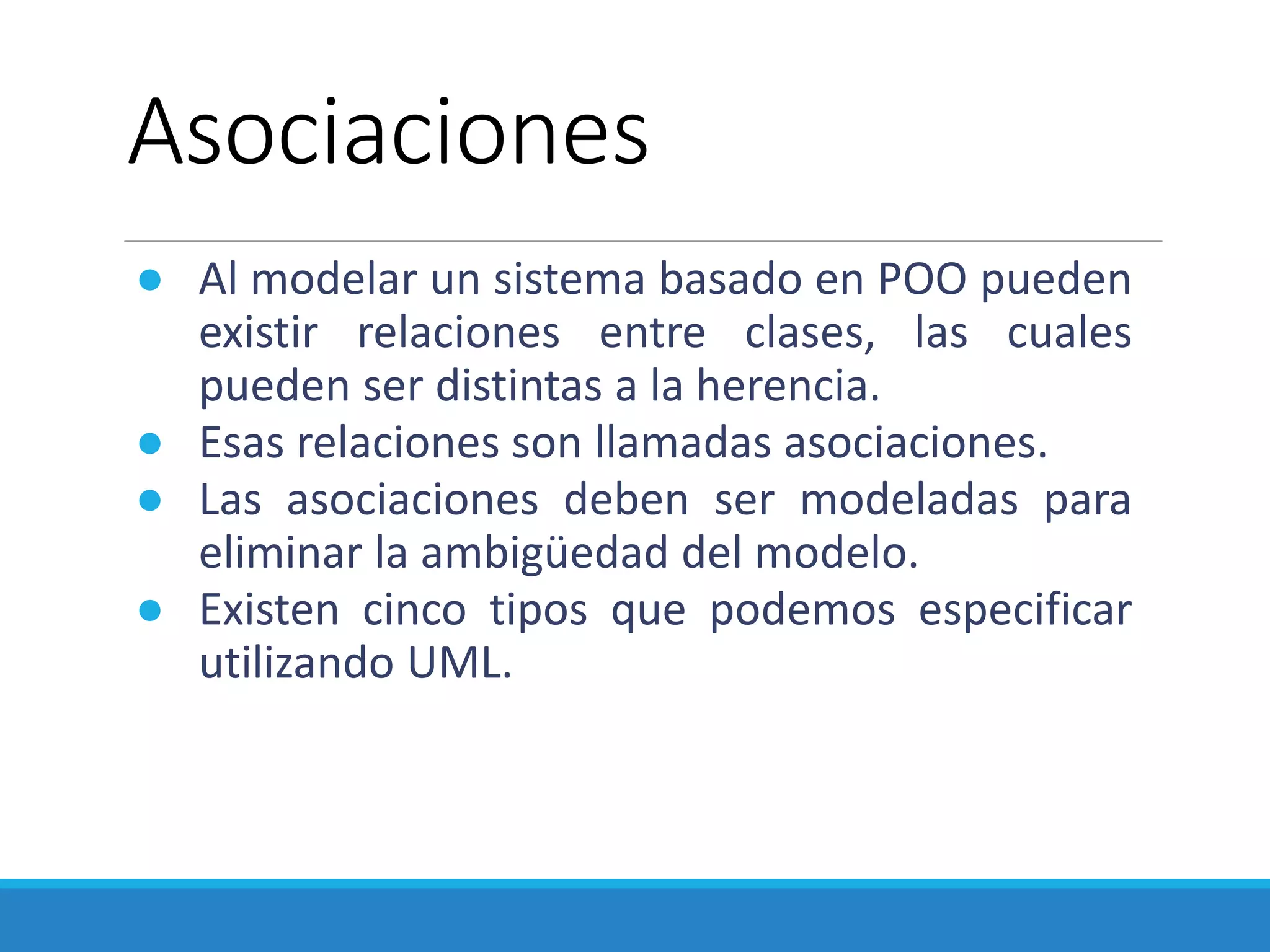 Programación Orientada a Objetos - Otras relaciones entre clases | PPTX