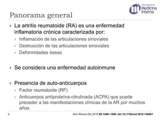 Criterios de clasificación de la AR (ACR/EULAR) | PPTX
