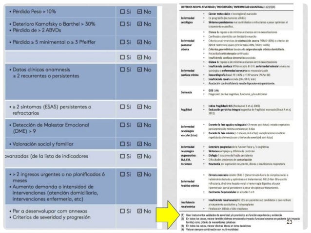 Instrumento NECPAL: Paciente Crónico Complejo